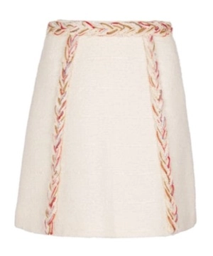 Giambattista Valli Tweed Wool-blend Miniskirt - White