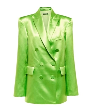 Alex Perry Carlton Cotton And Silk Satin Blazer