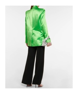 Alex Perry Carlton Cotton And Silk Satin Blazer
