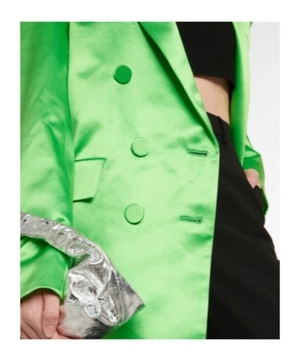 Alex Perry Carlton Cotton And Silk Satin Blazer