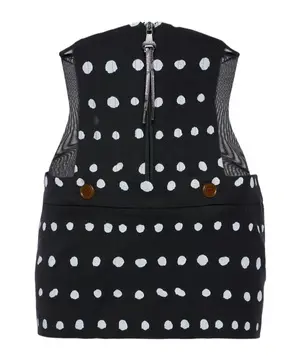 VIVIENNE WESTWOOD Foam Polka-dot Virgin Wool Miniskirt - Black