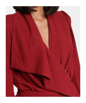 Alexandre Vauthier Checked Wrap Dress