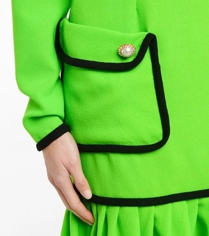 RODARTE Embellished Wool Midi Skirt