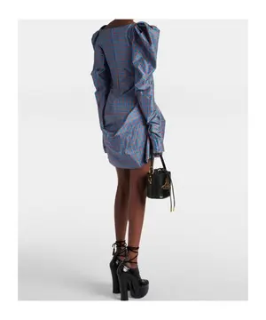 VIVIENNE WESTWOOD Bow-detail Checked Minidress