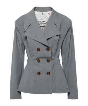 VIVIENNE WESTWOOD Gingham Cotton Jacket - Gray