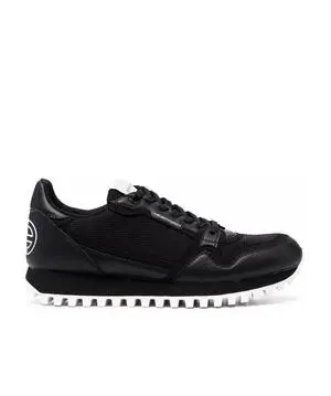 Emporio Armani Low-top Lace-up Sneakers With Logo Detailing