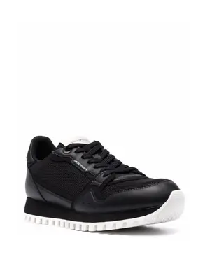 Emporio Armani Low-top Lace-up Sneakers With Logo Detailing