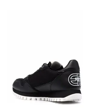 Emporio Armani Low-top Lace-up Sneakers With Logo Detailing