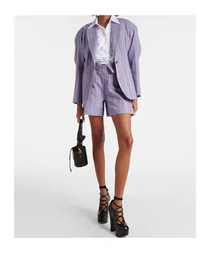 VIVIENNE WESTWOOD Pourpoint Striped Cotton Blazer