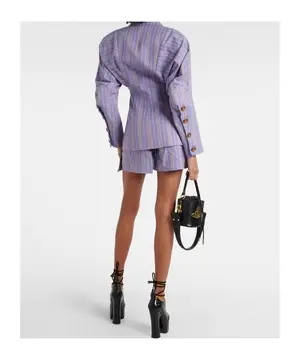 VIVIENNE WESTWOOD Pourpoint Striped Cotton Blazer
