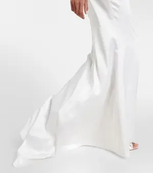 Alessandra Rich Square Neck Silk Blend Dress