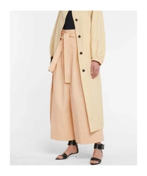 JIL SANDER Belted Cotton Wide-leg Pants