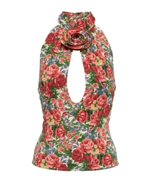 Magda Butrym Floral Halterneck Top - Multicolor