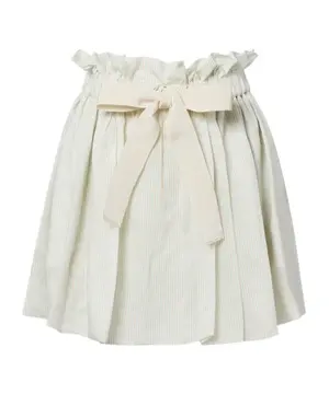 PATOU Striped Miniskirt - White