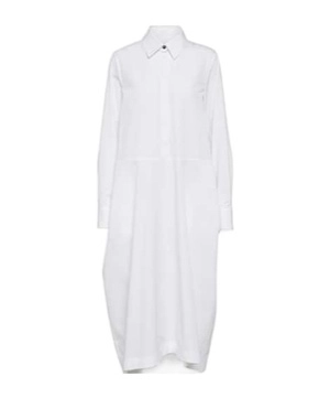 JIL SANDER Cotton Poplin Shirt Dress - White