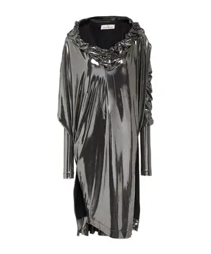 VIVIENNE WESTWOOD Draped Lamé Midi Dress - Black