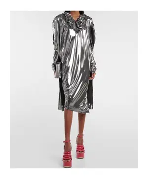 VIVIENNE WESTWOOD Draped Lamé Midi Dress