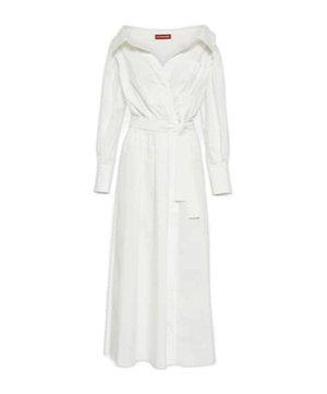 Altuzarra Lyddy Cotton-blend Wrap Dress - White