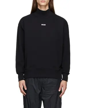 MSGM Logo Printed High Neck Sweatshirt