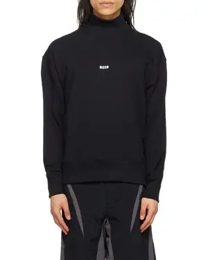 MSGM Logo Printed High Neck Sweatshirt