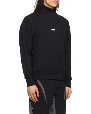 MSGM Logo Printed High Neck Sweatshirt