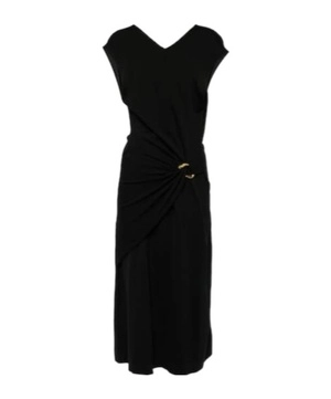 JIL SANDER Virgin Wool Midi Dress - Black