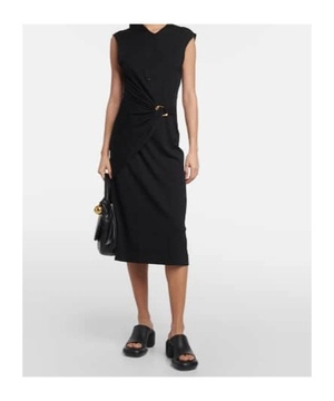 JIL SANDER Virgin Wool Midi Dress