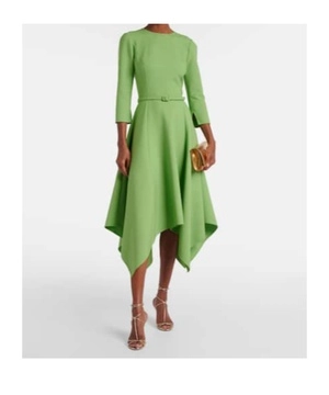 Oscar De La Renta Asymmetrical Midi Dress
