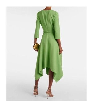 Oscar De La Renta Asymmetrical Midi Dress