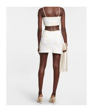 Magda Butrym Embroidered Wool-blend Crop Top