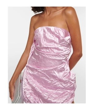 Attico Strapless Satin Minidress