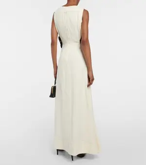 JIL SANDER Knotted Cutout Crêpe Gown