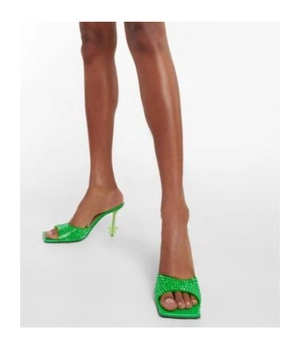 MACHMACH Star Crystal-embellished Pvc Mules
