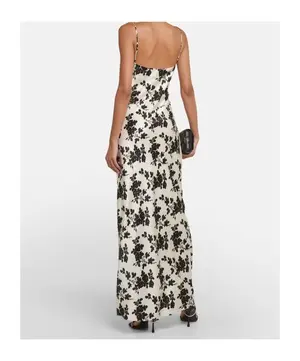 Veronica Beard Hamina Floral Silk Charmeuse Maxi Dress