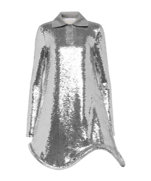 J.W.ANDERSON Sequined Polo Minidress - Gray