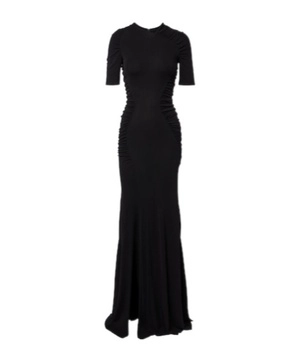 Victoria Beckham Ruched Crêpe Jersey Maxi Dress