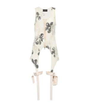 Simone Rocha Sequined Zip-up Tulle Top