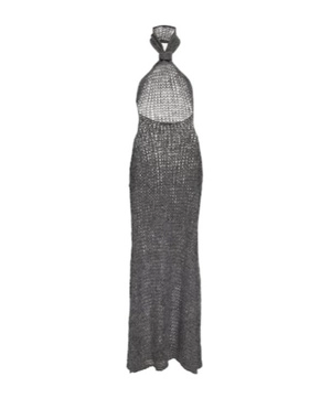 ANN DEMEULEMEESTER Halterneck Alpaca-blend Maxi Dress - Black