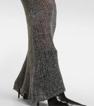 ANN DEMEULEMEESTER Halterneck Alpaca-blend Maxi Dress