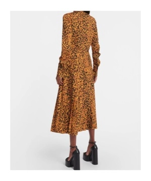 Altuzarra Printed Asymmetrical Midi Dress - Brown