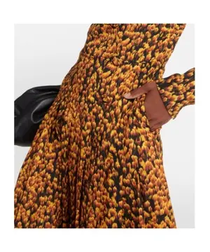 Altuzarra Printed Asymmetrical Midi Dress - Brown