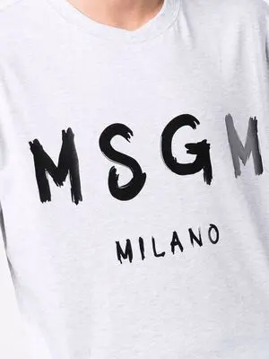 MSGM Logo-print Cotton T-shirt