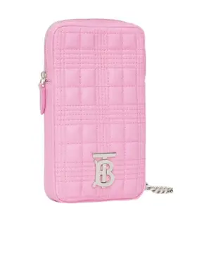 Burberry Lola Quilted Pouch Bag With Chain Strap