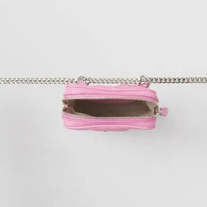 Burberry Lola Quilted Pouch Bag With Chain Strap