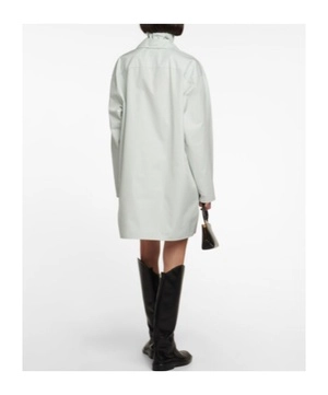 JIL SANDER V-neck Cotton Minidress