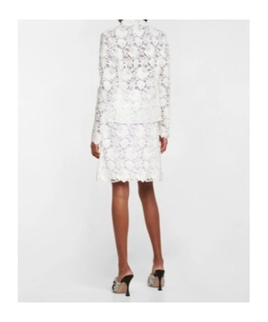 Giambattista Valli Single-breasted Fringed Lace Jacket