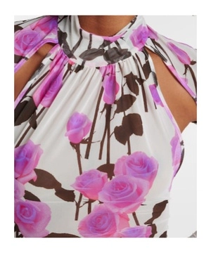 David Koma Floral Ruched Mini Dress