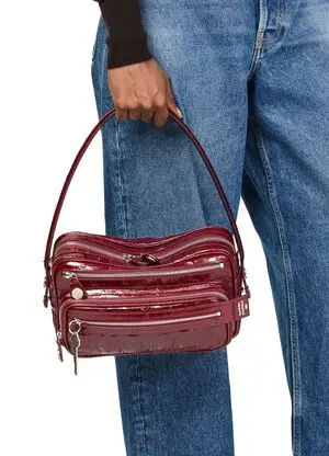 Acne Studios Crocodile Embossed Shoulder Bag