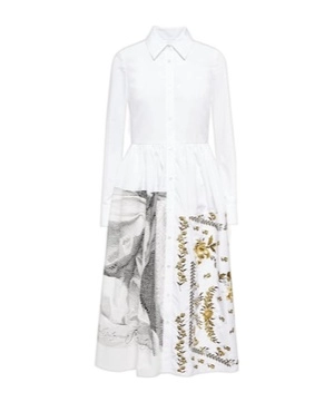 Erdem Sutton Printed Cotton Shirt Dress - White