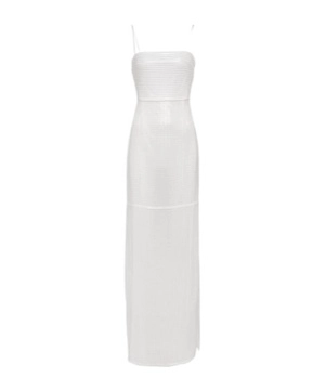 Galvan Bridal Iona Sequined Gown - White